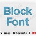 Block Embroidery Font Machine Embroidery Design Instant | Etsy