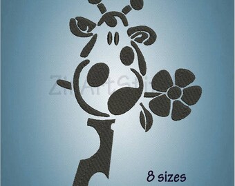 Giraffe baby Number 1Applique Machine Embroidery Design | Etsy