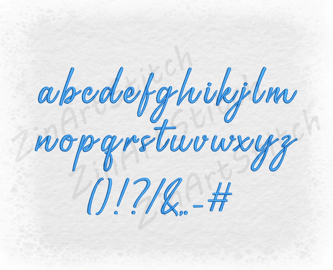 Martha Embroidery Font - Machine Embroidery Design - Punctuations and ...