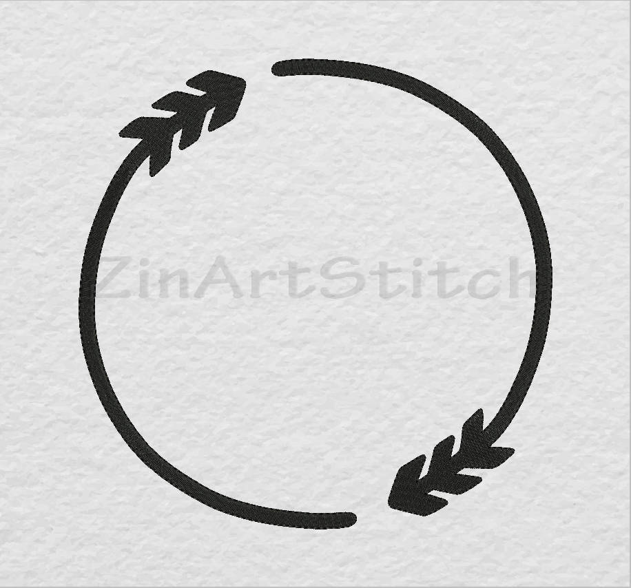 Arrow Border Embroidery Design Frame (8 Sizes/formats) - Etsy