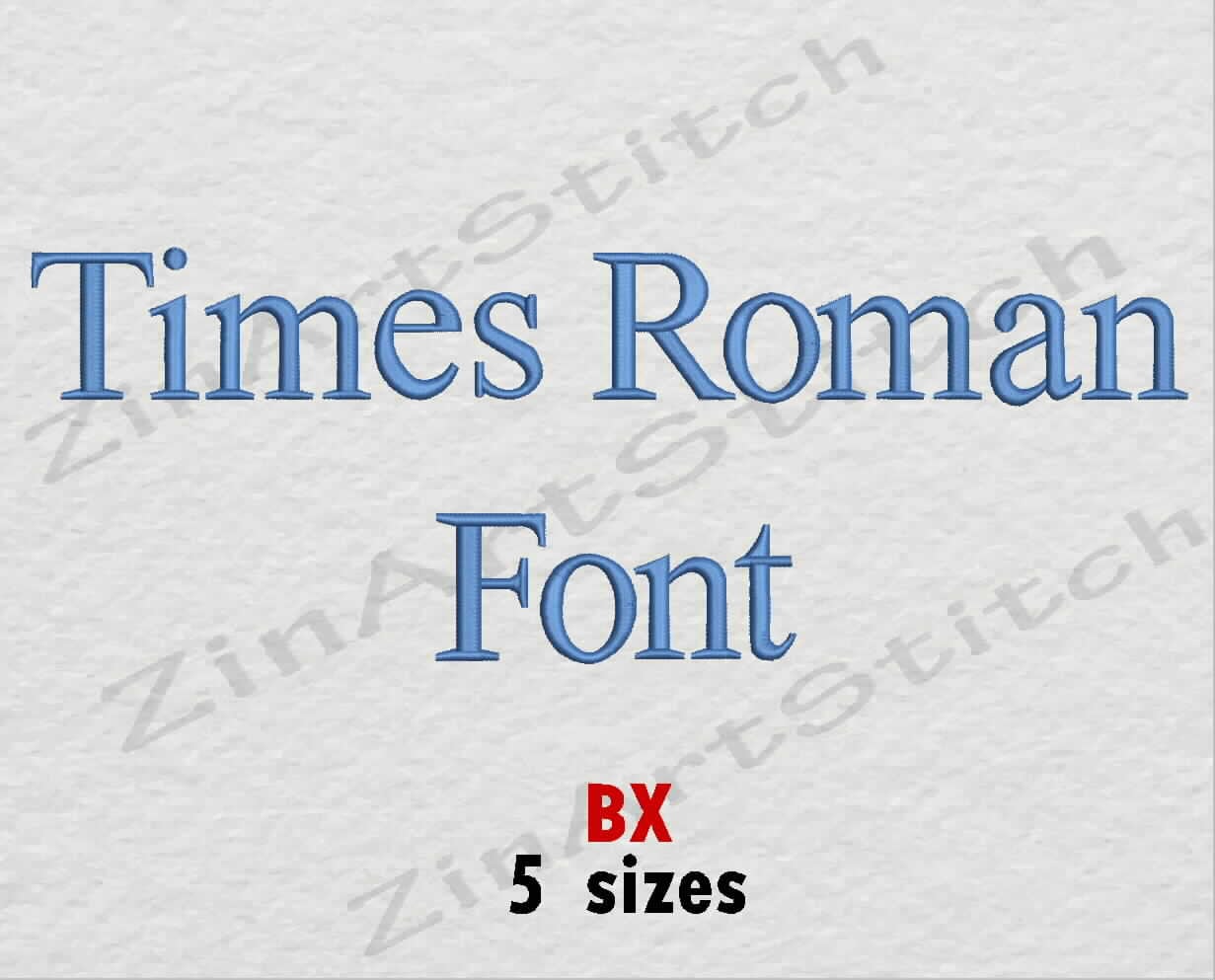 Times Roman Embroidery Font Machine Embroidery Design Instant Download ...