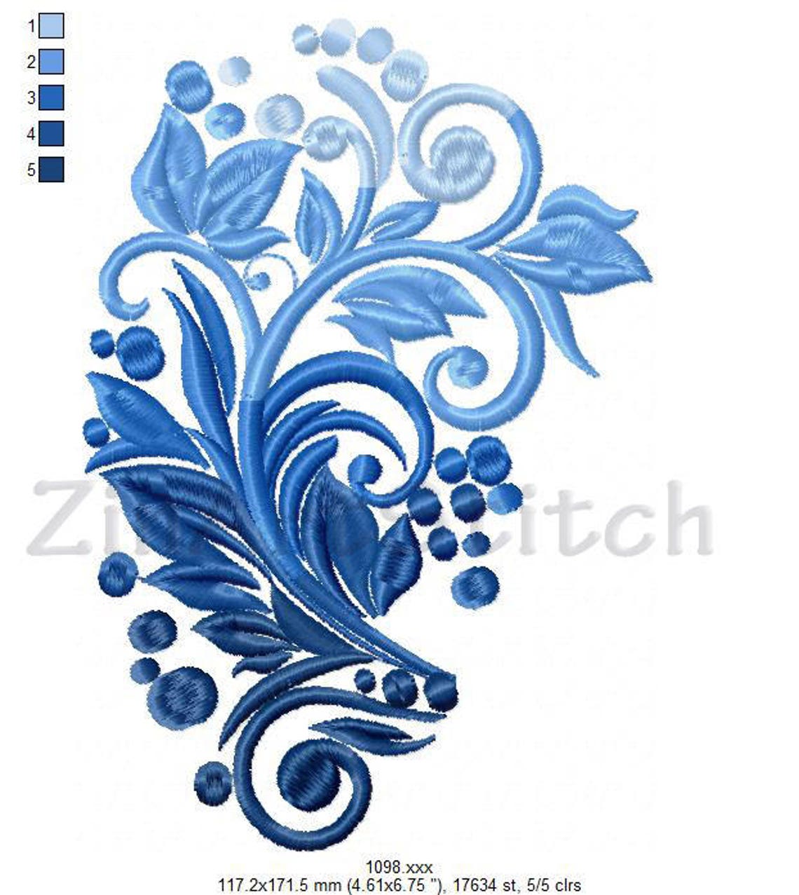 Ornamental Elegant Decor Machine Embroidery Design Instant - Etsy