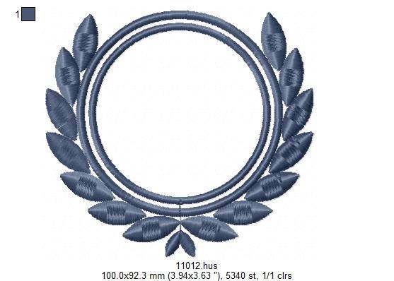 Monogram Border Embroidery Design Frame Border Embroidery | Etsy