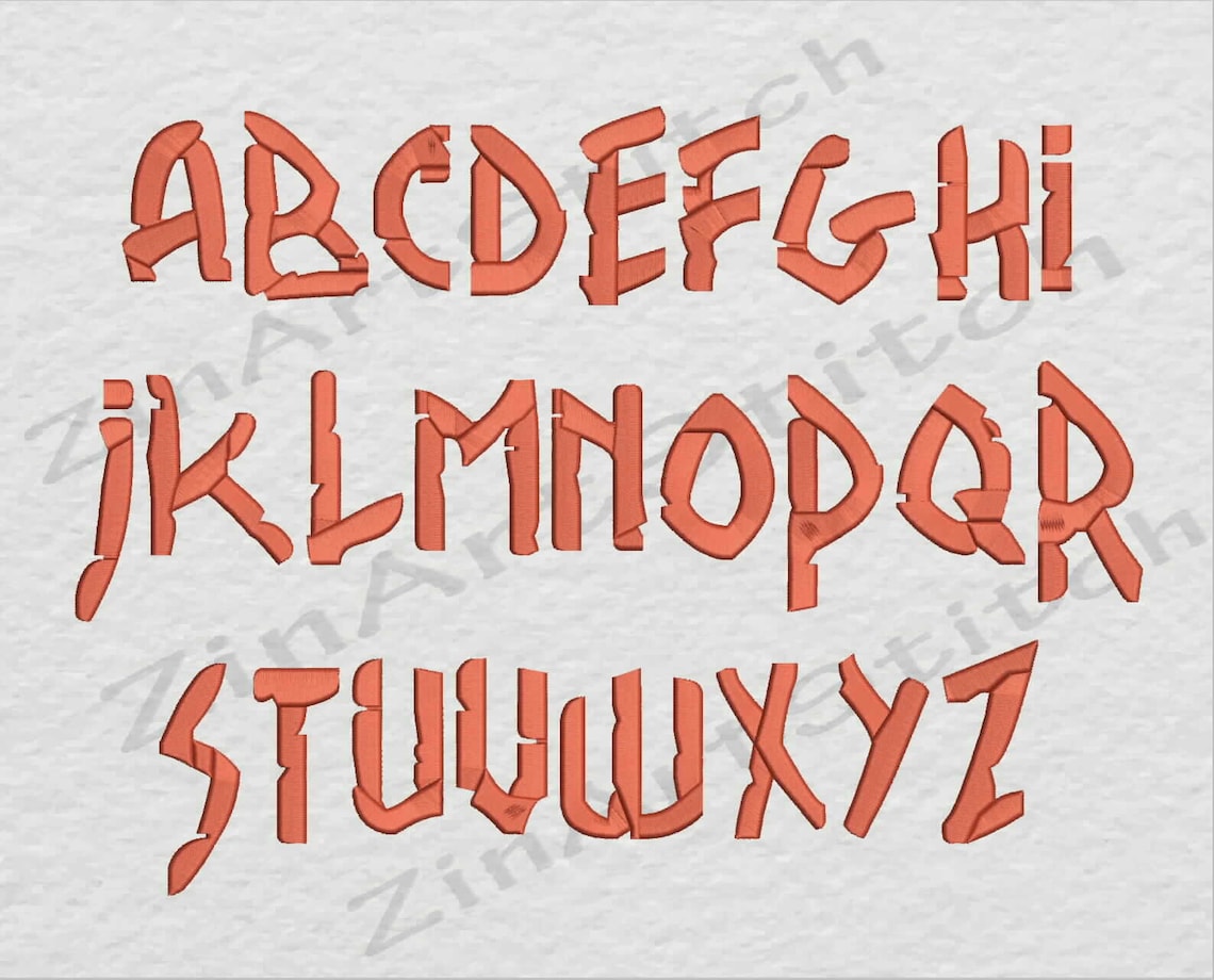 Pocahontas Font Embroidery Design Monogram Alphabet 8 Sizes 8 | Etsy