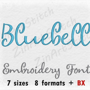Bluebell Embroidery Font Machine Embroidery Design Instant Download ...
