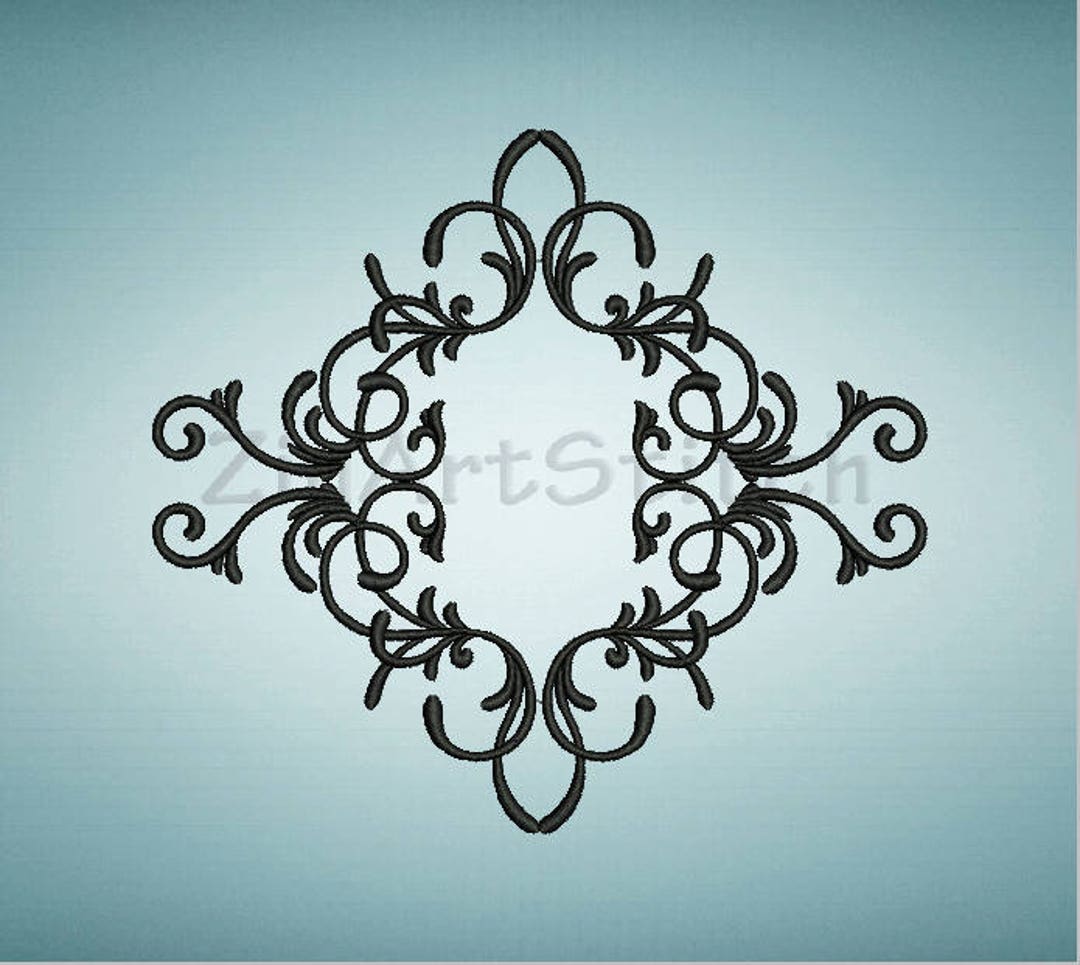 Victorian Frame Embroidery Design, Monogram Border (digital Download ...