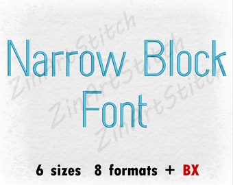 Block Embroidery Font Machine Embroidery Design Instant | Etsy