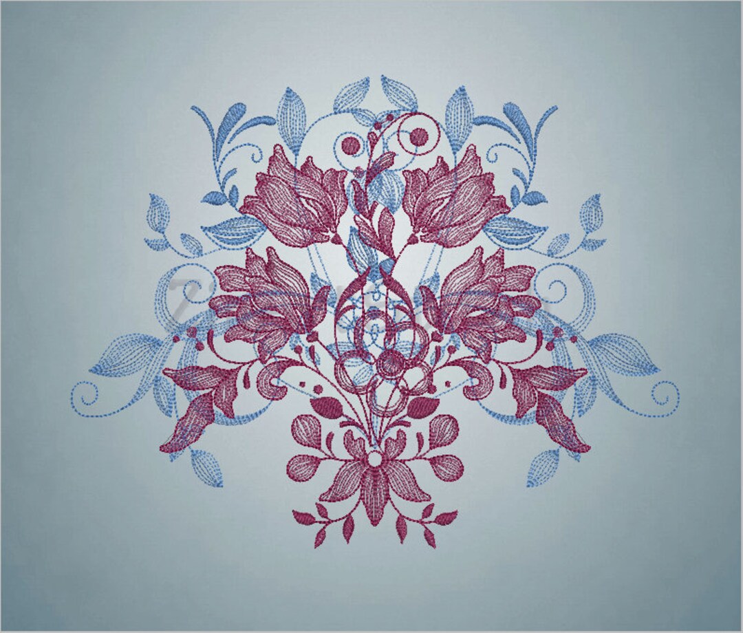 Flowers File Download Floral Machine Embroidery Machine Embroidery ...