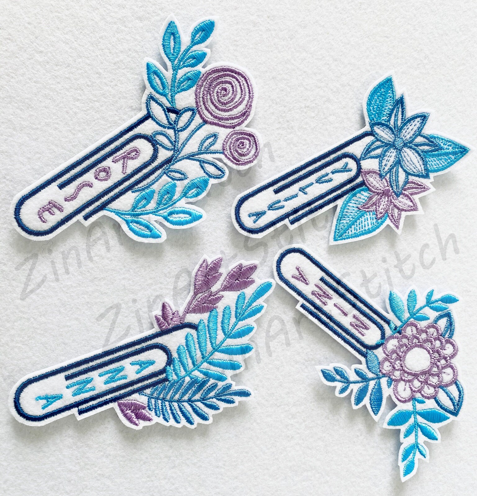 Flowers Embroidery File Floral Bookmark Embroidery Design - Etsy
