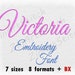 Victoria Embroidery Font - Machine Embroidery Design - Punctuations and ...
