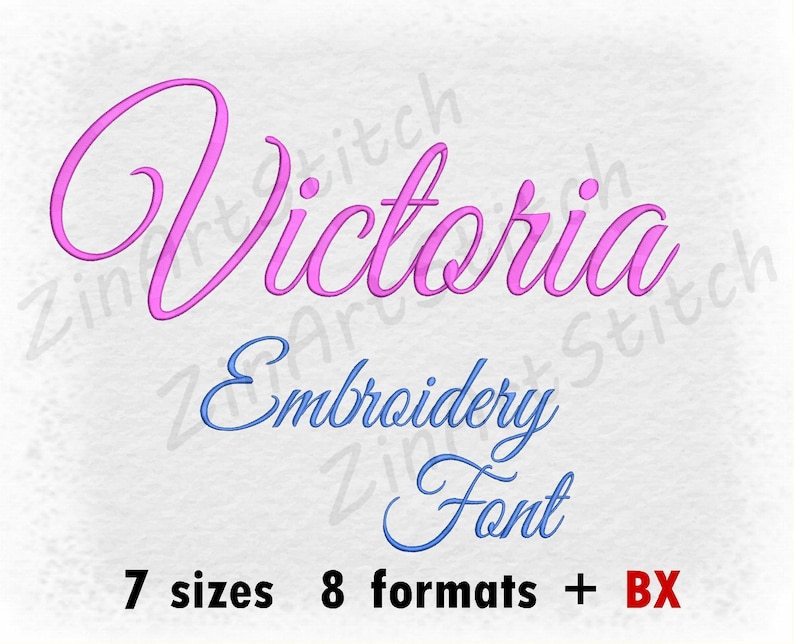 Victoria Embroidery Font Machine Embroidery Design - Etsy