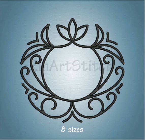 Frame Border Embroidery Design Monogram Frame Machine | Etsy