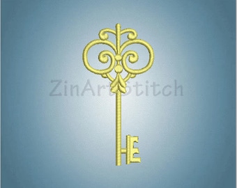 Vintage Keyhole Machine Embroidery Design Instant Download | Etsy