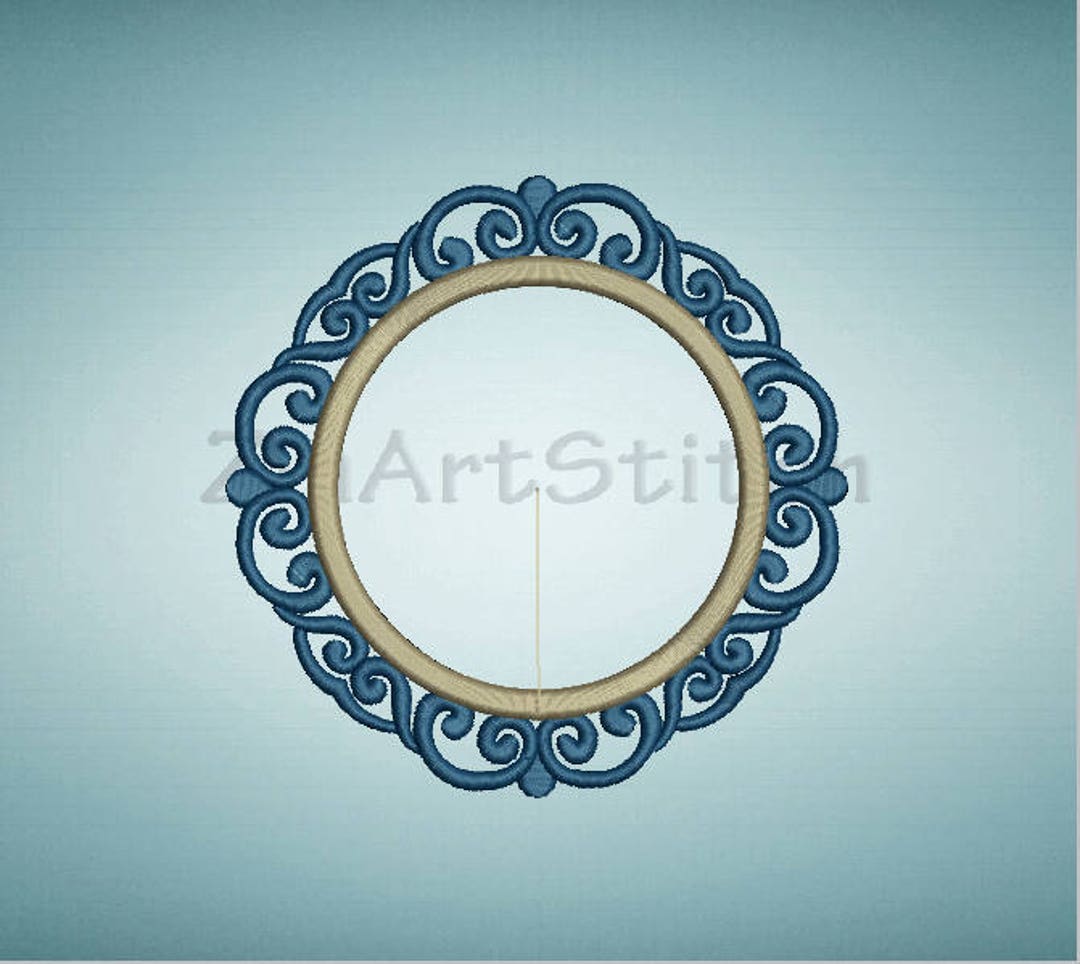 Monogram Border Embroidery Design Frame Border Embroidery Design ...