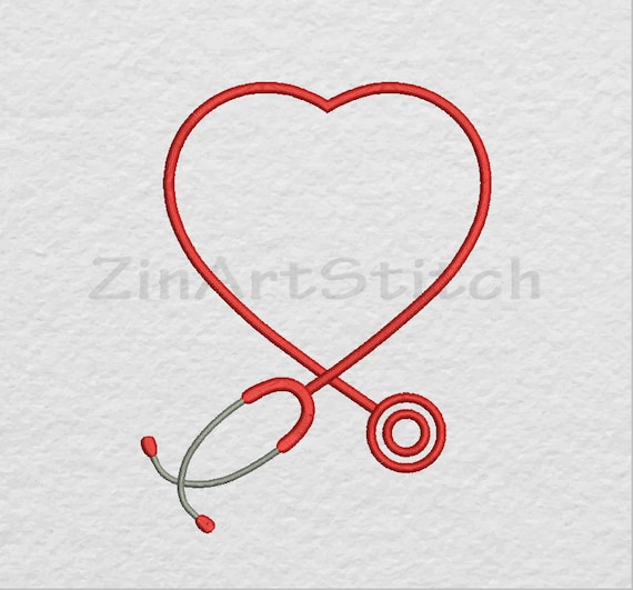 Stethoscope Monogram Frame Embroidery Design Border Embroidery | Etsy