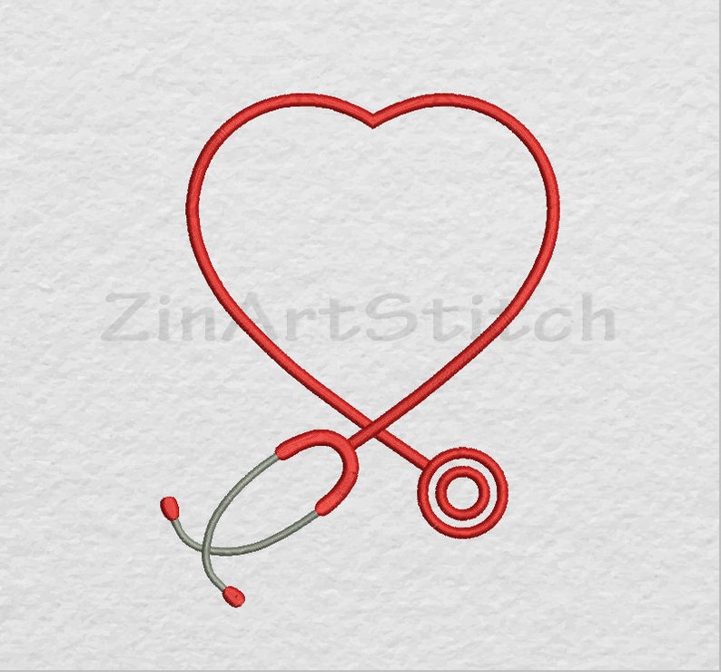 Stethoscope - Monogram Frame - Embroidery Design - Border - 6 Sizes - 8 ...