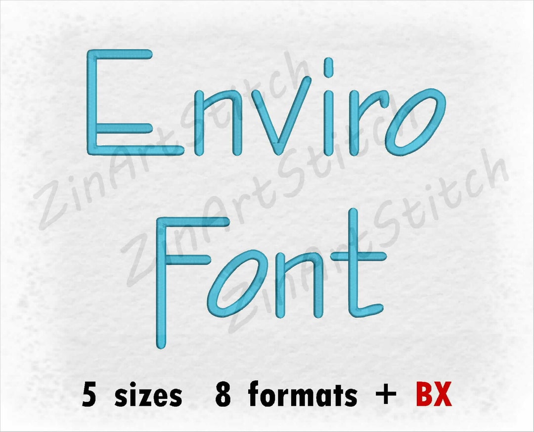 Enviro Embroidery Font - Machine Embroidery Design - Punctuations and ...