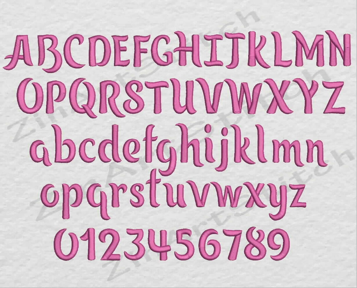Trolls Font Embroidery Design Monogram Alphabet 6 Sizes 8 - Etsy