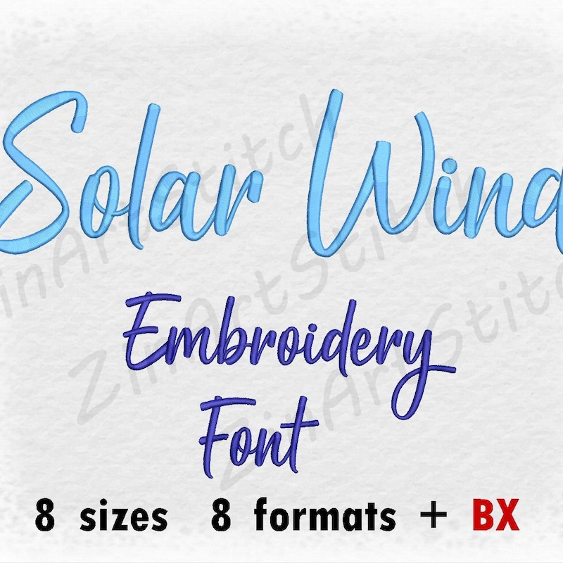 Script Embroidery Font - Etsy