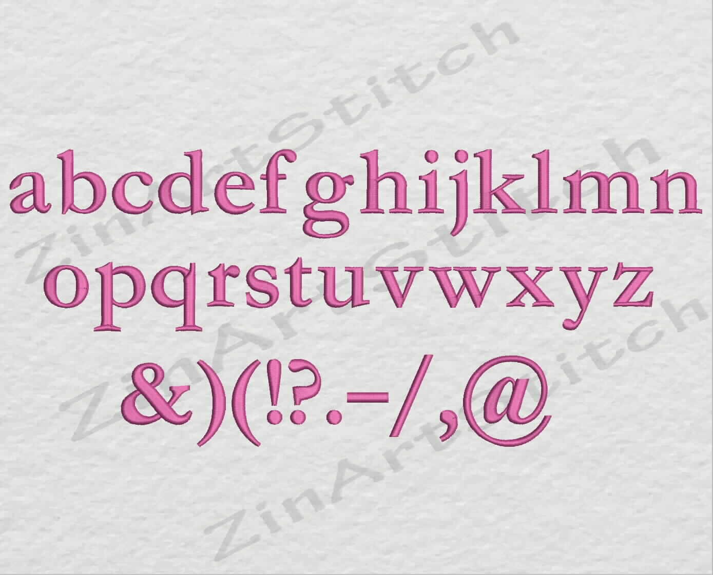Garamond Embroidery Font - Machine Embroidery Design - Punctuations and ...