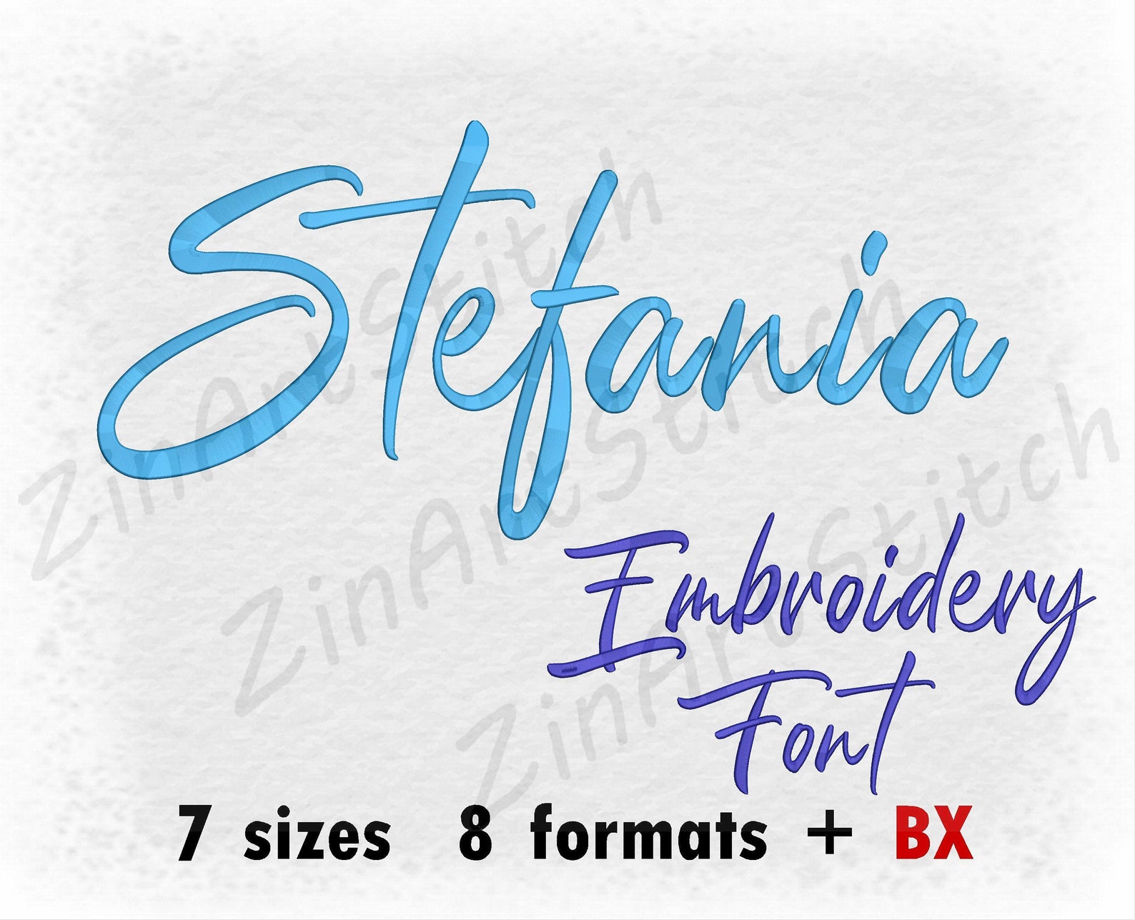 Stefania Embroidery Font - Machine Embroidery Design - Punctuations and ...
