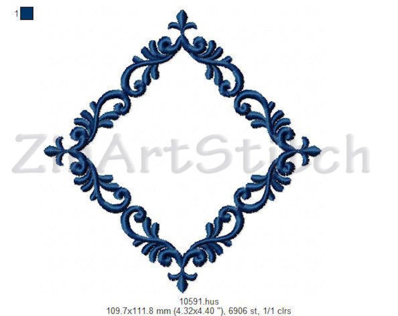 Monogram Border Embroidery Design Frame Border Embroidery | Etsy