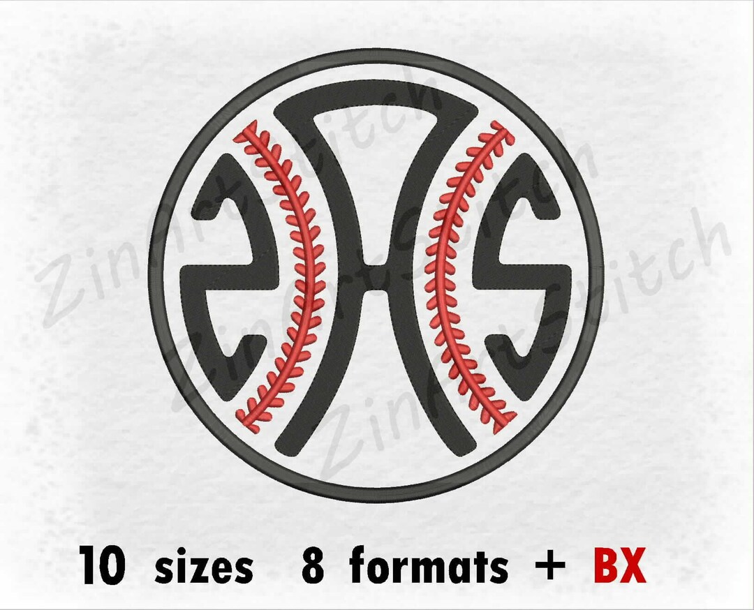 Baseball Monogram Font Machine Embroidery Designs Instant Download ...