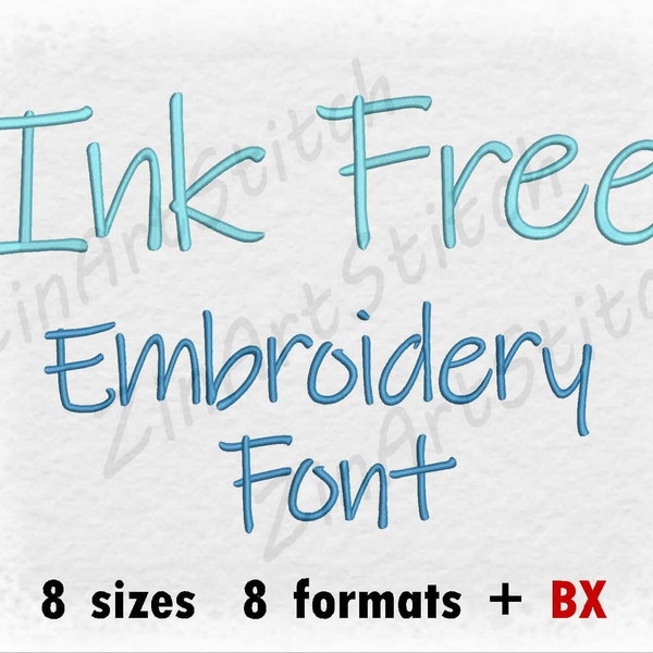 Free Embroidery Fonts - Etsy