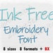 Ink Free Embroidery Font, Machine Embroidery Design, Punctuations and ...