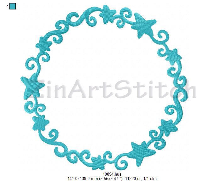 Frame Border Embroidery Design Monogram Border Embroidery | Etsy