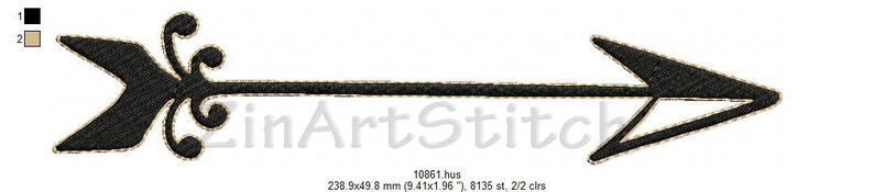 Arrow Embroidery Design Arrow Embroidery Design Arrow | Etsy