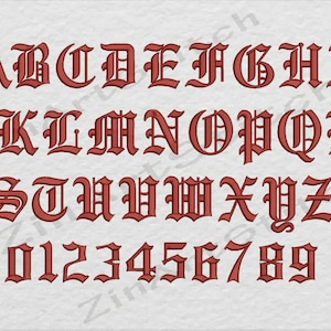 Old English Embroidery Font Machine Embroidery Design Instant Download ...