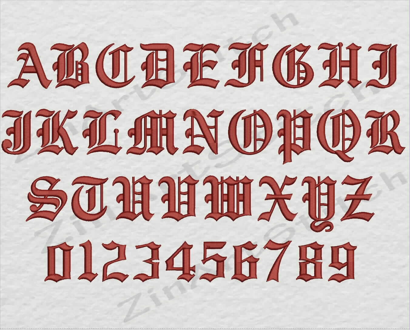 Old English Embroidery Font Machine Embroidery Design Instant - Etsy