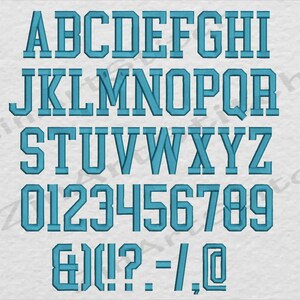 College Block Embroidery Font - Machine Embroidery Design ...
