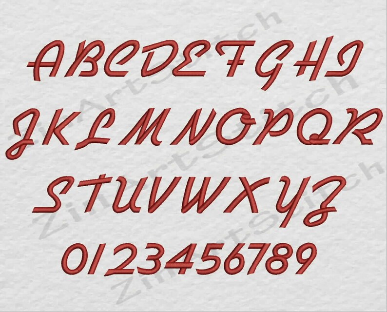 City Script Embroidery Font Machine Embroidery Design Instant | Etsy