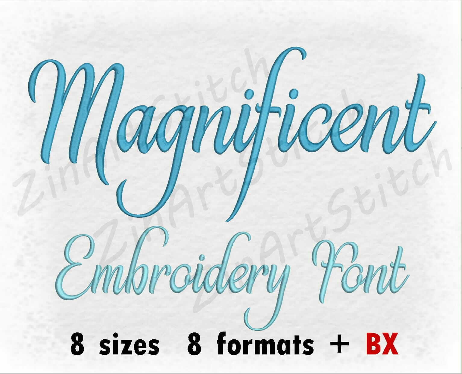 Magnificent Embroidery Font, Machine Embroidery Design, Punctuations ...