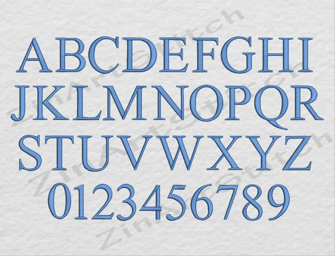 Times Roman Embroidery Font Machine Embroidery Design Instant - Etsy