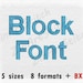 Block Embroidery Font Machine Embroidery Design Instant | Etsy