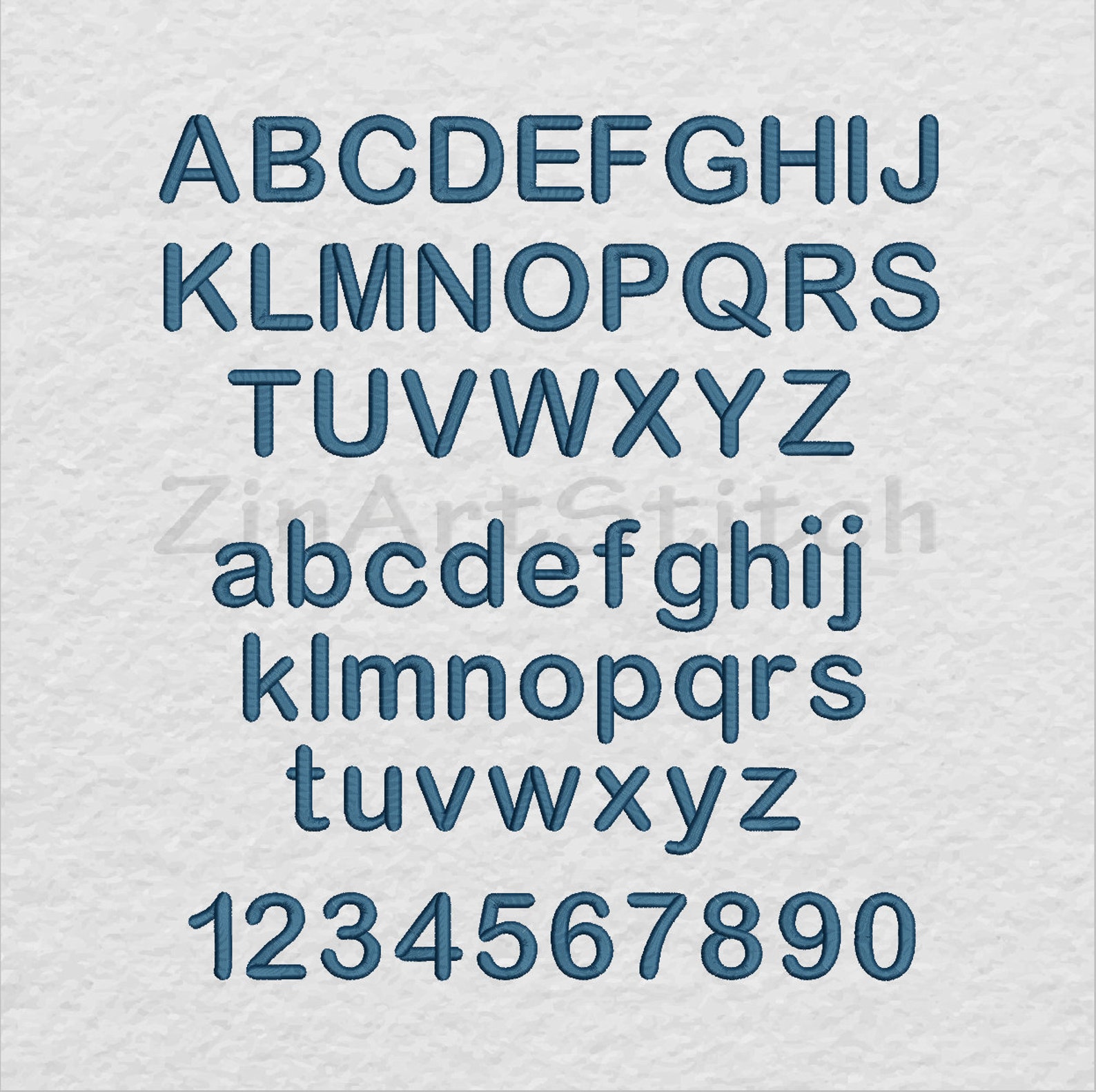 Rounded Block Machine Embroidery Font Monogram Alphabet 3 | Etsy