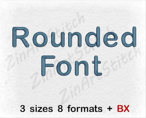 Rounded Block Machine Embroidery Font Monogram Alphabet 3 | Etsy Canada
