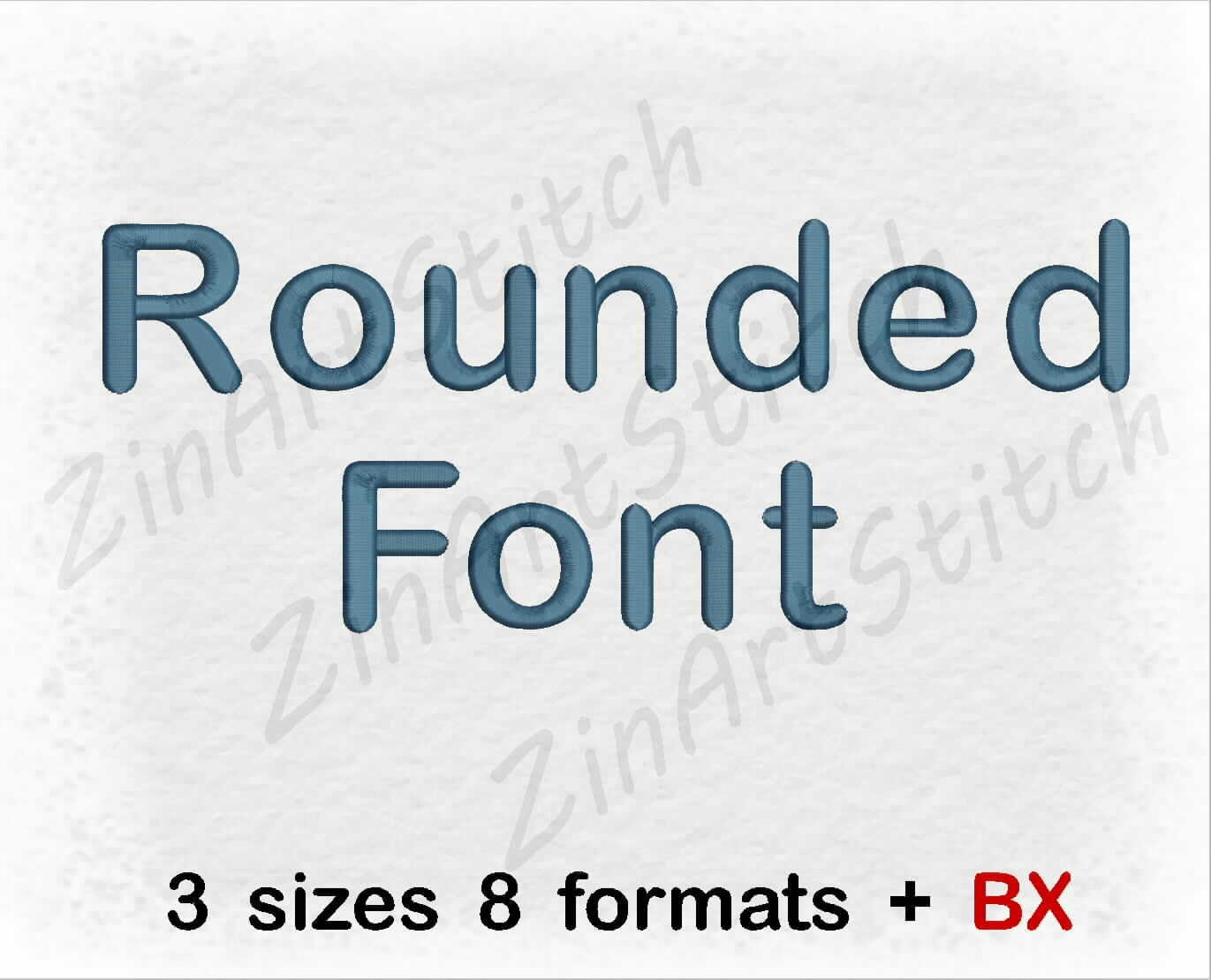 Rounded Block Machine Embroidery Font Monogram Alphabet 3 - Etsy