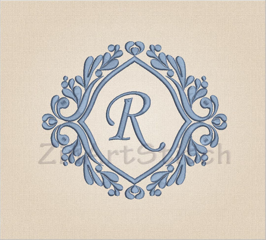 Monogram Border Embroidery Design Frame Border Embroidery Design ...