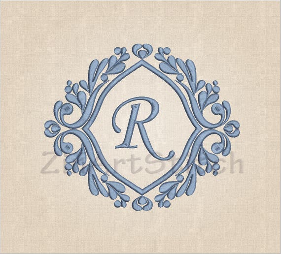 Monogram Border Embroidery Design Frame Border Embroidery - Etsy