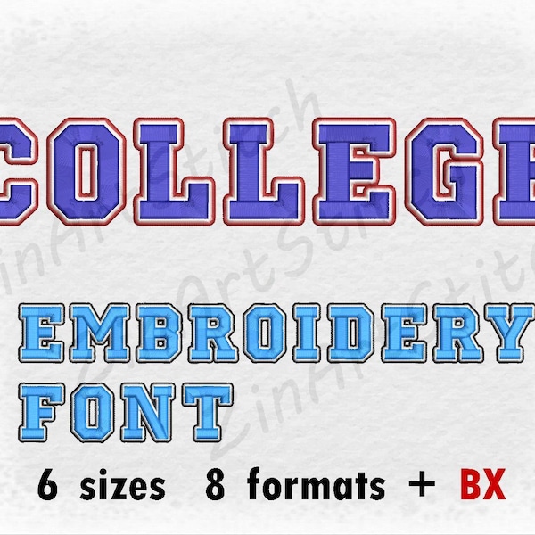 Varsity Font Alphabet Machine Embroidery Designs Instant Download - Etsy