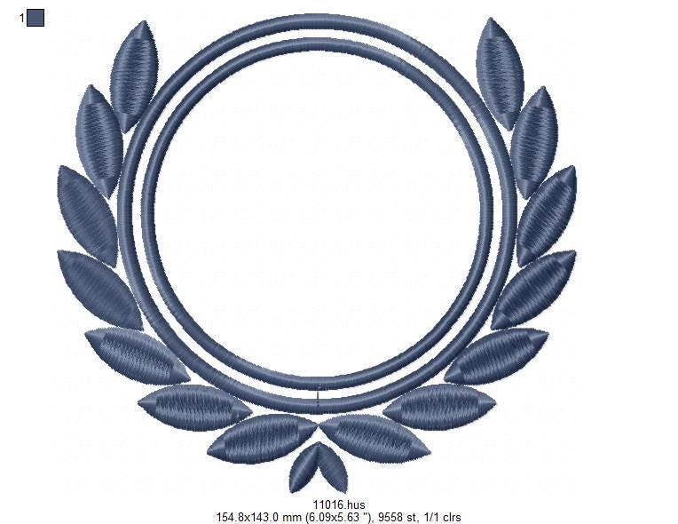 Monogram Border Embroidery Design Frame Border Embroidery | Etsy