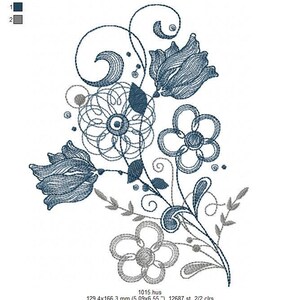 Flowers File Download Floral Machine Embroidery Machine Embroidery ...