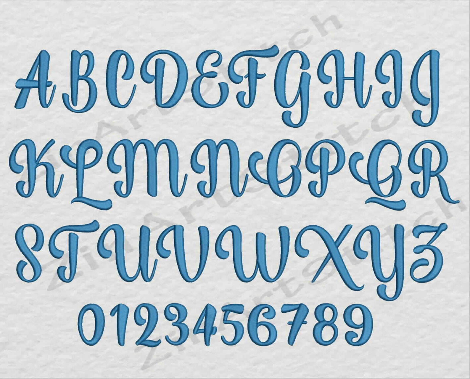 Lightning Script Embroidery Font Machine Embroidery Design Punctuations ...