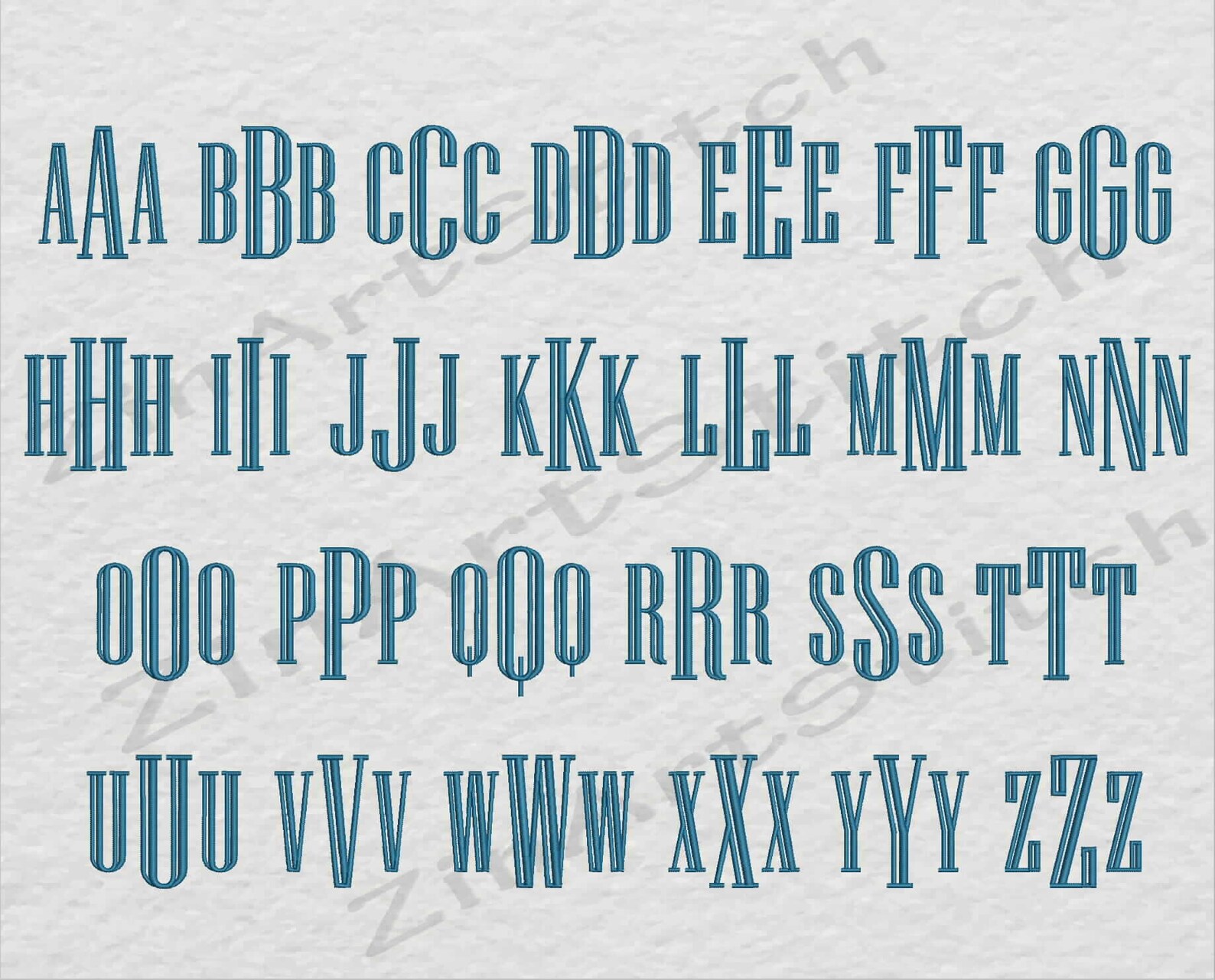 Niagara Monogram Font Machine Embroidery Design Instant - Etsy UK