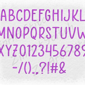 Experience Embroidery Font, Machine Embroidery Design, Punctuations and ...