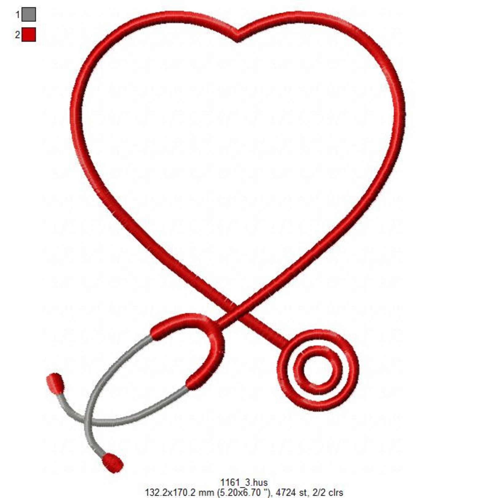 Stethoscope - Monogram Frame - Embroidery Design - Border - 6 Sizes - 8 ...